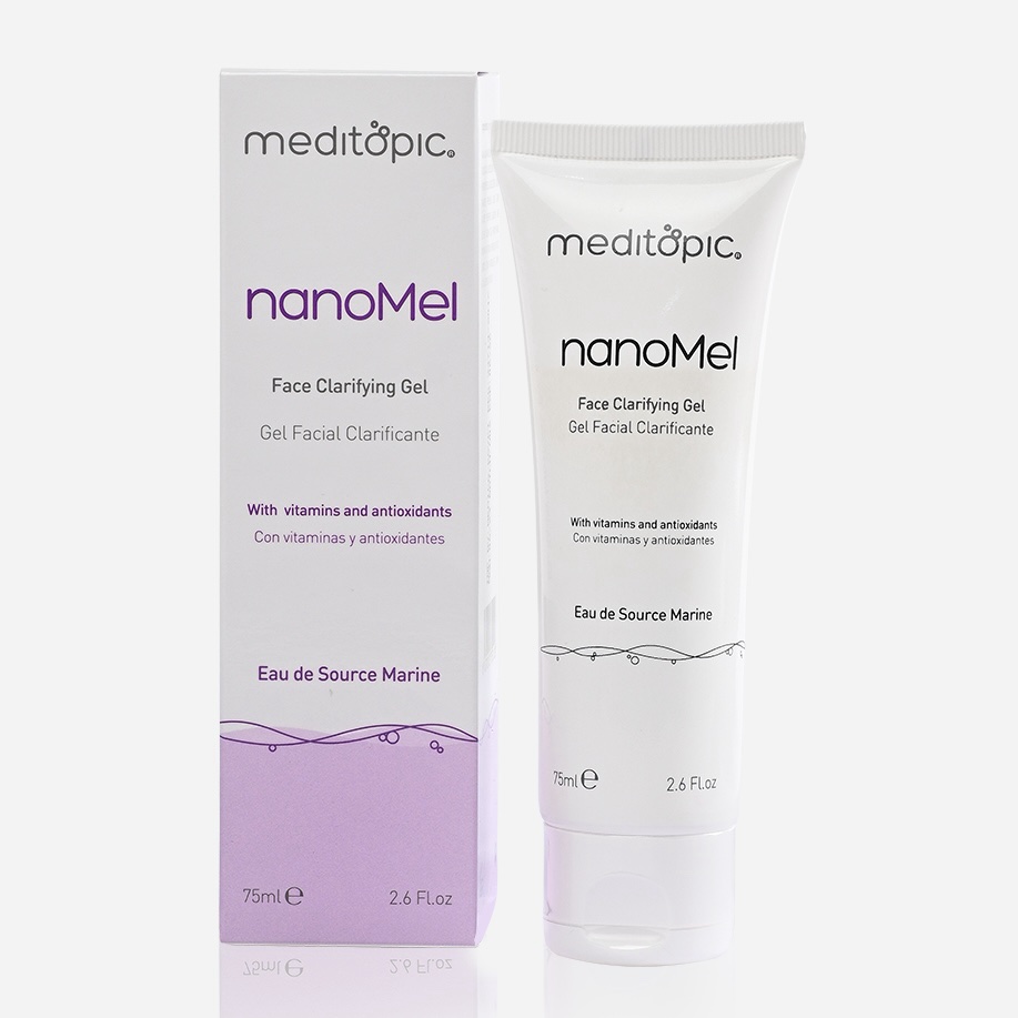 meditopic nanomel gel face clarifying , anti spot with 10% glycolic acid